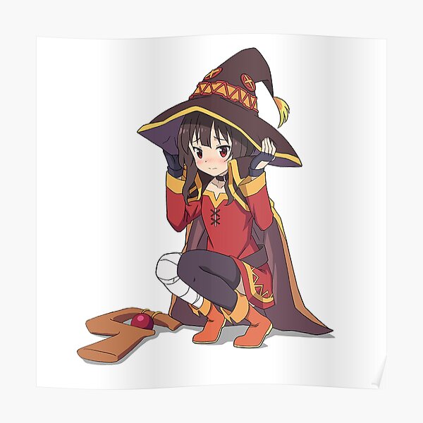 "Megumin Scared Design" Poster by sad-square | Redbubble