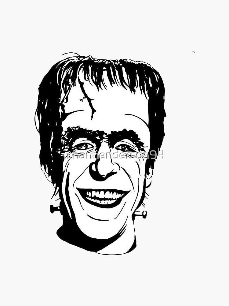 "Herman Munster Head" Sticker for Sale by chanhenderson94 | Redbubble
