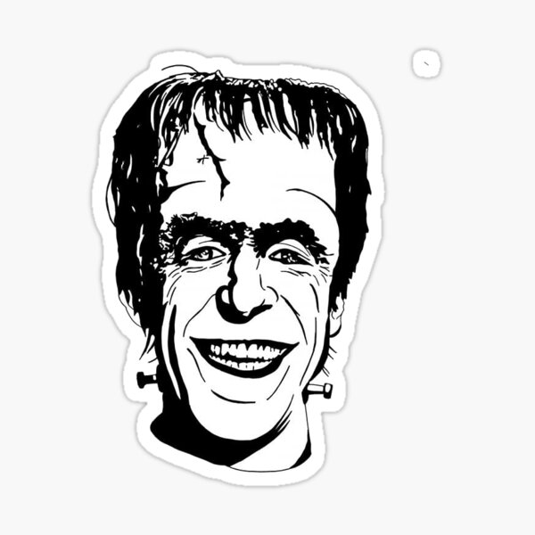 "Herman Munster Head" Sticker for Sale by chanhenderson94 | Redbubble