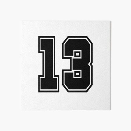 "13 shirt number college style football soccer number" Art Board Print ...