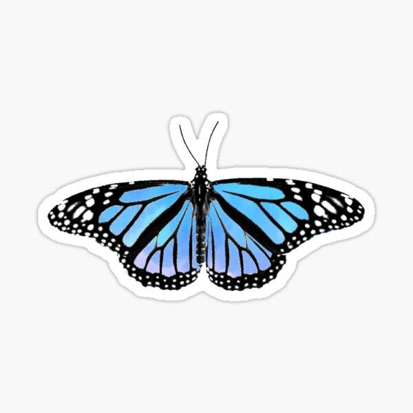 "Blue Butterfly" Sticker for Sale by jbdesigns22 | Redbubble