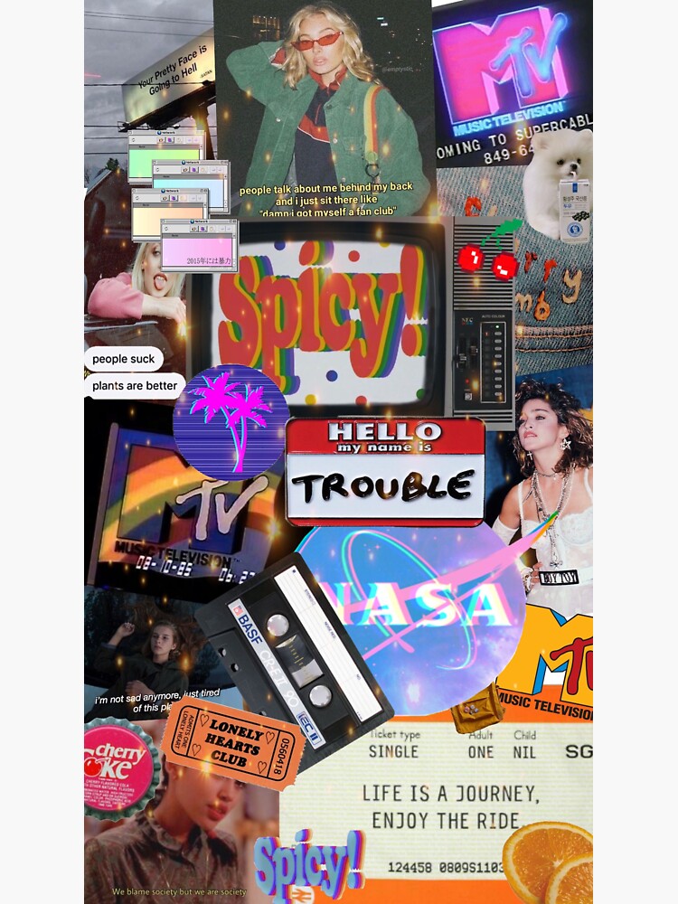 "90s Collage " Sticker by cinlali | Redbubble