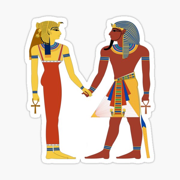 " Egyptian Queen and Egyptian King" Sticker by solon2020 | Redbubble