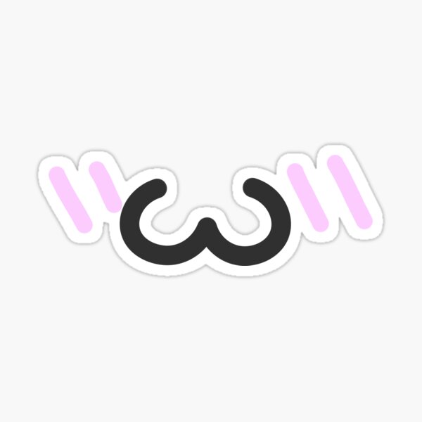 "UWU mask" Sticker for Sale by imposibear | Redbubble