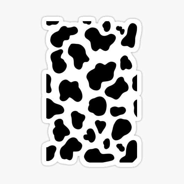 "Cow Print, Pattern, Black and White" Sticker for Sale by Emilyhardyy ...