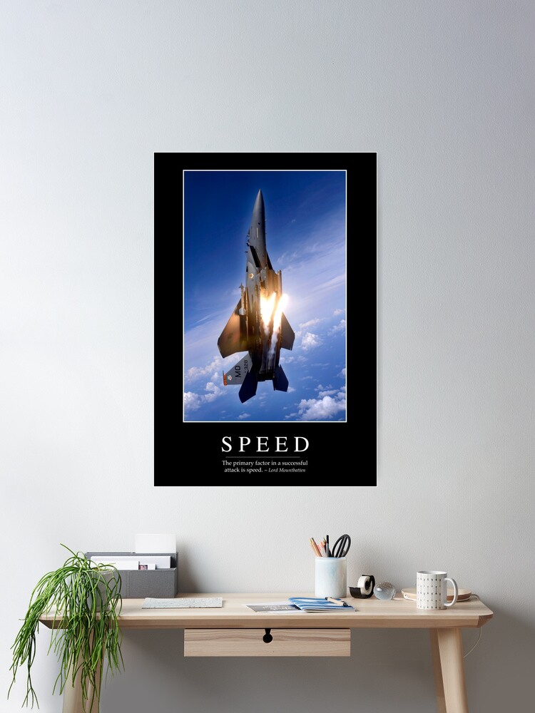 "Speed: Inspirational Quote and Motivational Poster" Poster for Sale by ...