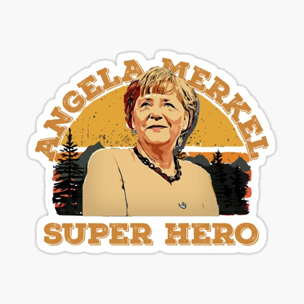 "Angela Merkel Super Hero" Sticker by sirius-12456 | Redbubble