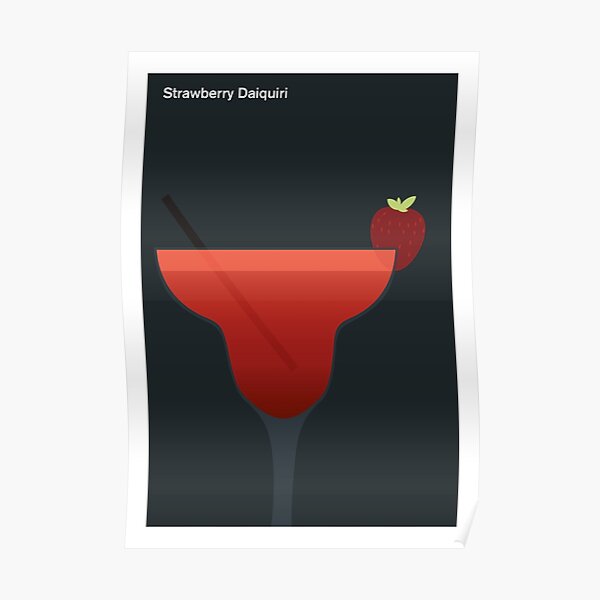"Strawberry Daiquiri Cocktail" Poster by StacyFreeman | Redbubble