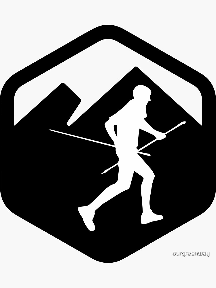"Sky runner doing trail running in KV" Sticker for Sale by ourgreenway ...