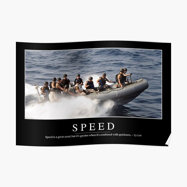 "Speed: Inspirational Quote and Motivational Poster" Poster for Sale by ...