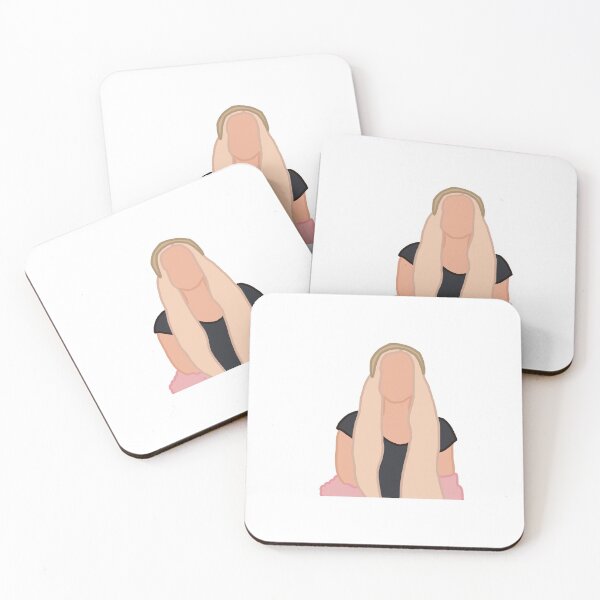 "addison rae easterling tiktok tik tok outline drawing" Coasters (Set ...