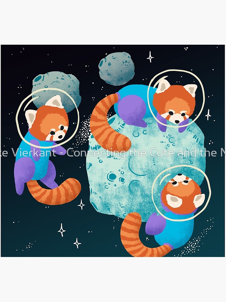 "Red Space Pandas" iPhone Wallet by Vierkant | Redbubble