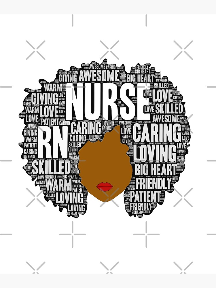 "Afro Art Gift for Black Nurse RN LPN" Framed Art Print for Sale by ...
