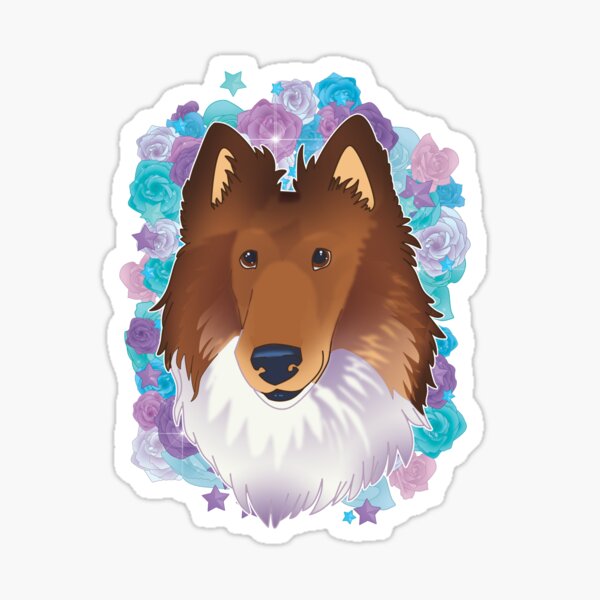 "Mahogany Rough Coated Collie" Sticker for Sale by MorselWolf | Redbubble