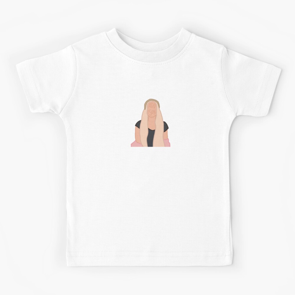 "addison rae easterling tiktok tik tok outline drawing" Kids T-Shirt ...