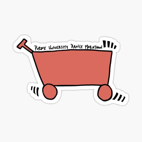 ""Purdue University Dance Marathon" Wagon" Sticker by KJensen55 | Redbubble