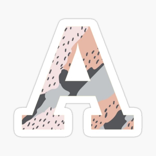 "Letter A" Sticker for Sale by YasmeenACrafts | Redbubble