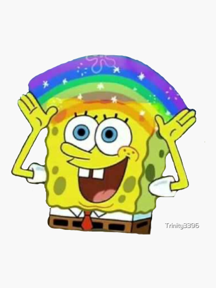 "Spongebob Imagination sticker" Sticker by Trinity3396 | Redbubble
