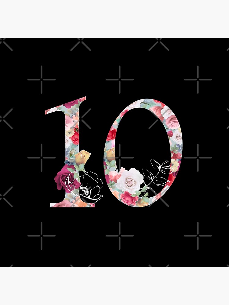 "Flower Number Ten Spring Flower Bloom 10" Throw Pillow for Sale by ...