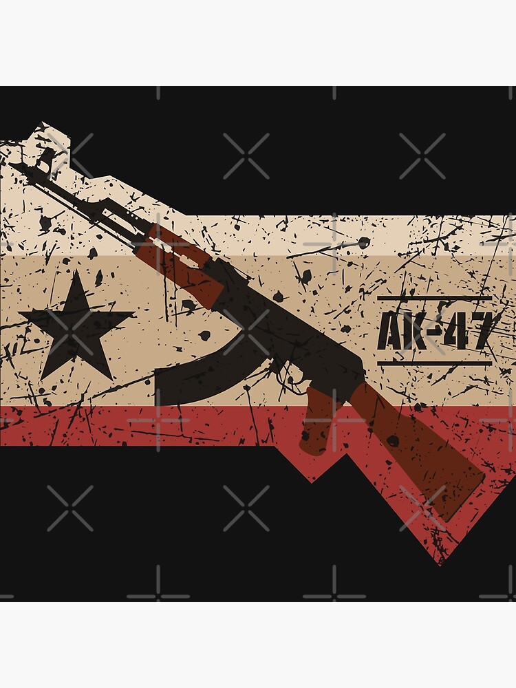 "Weapon AK-47 Rifle Flag" Poster by quark | Redbubble