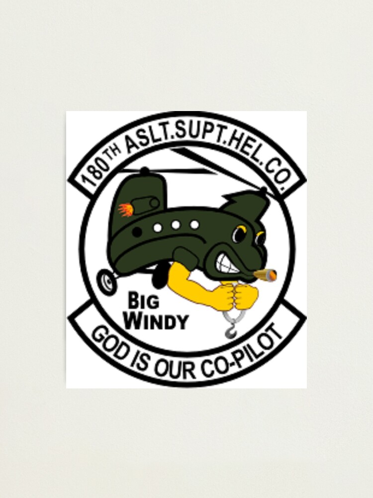 "US Army 180th Assault Support Helicopter Company Big Windy Sticker ...