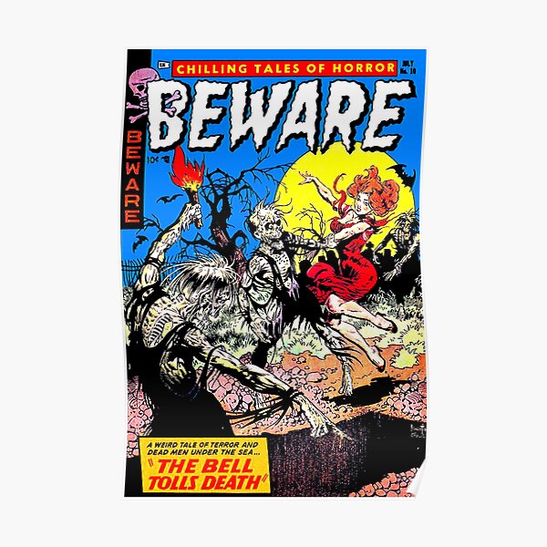 "Beware Comic" Poster by MoonMausoleum | Redbubble