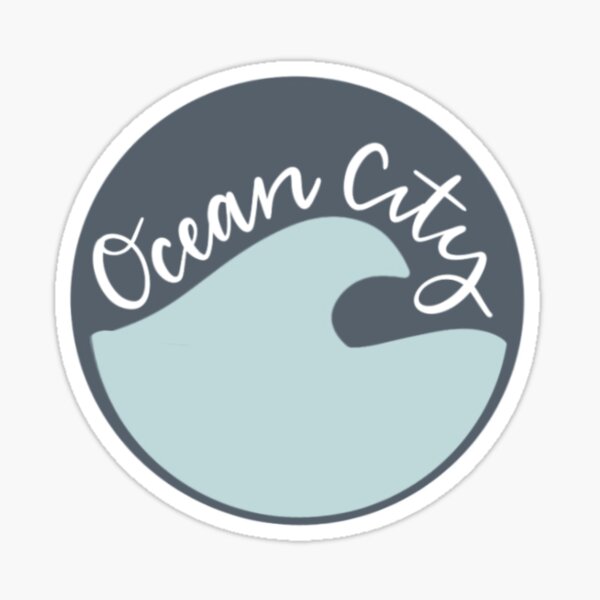 "Ocean City" Sticker by mnajewicz | Redbubble