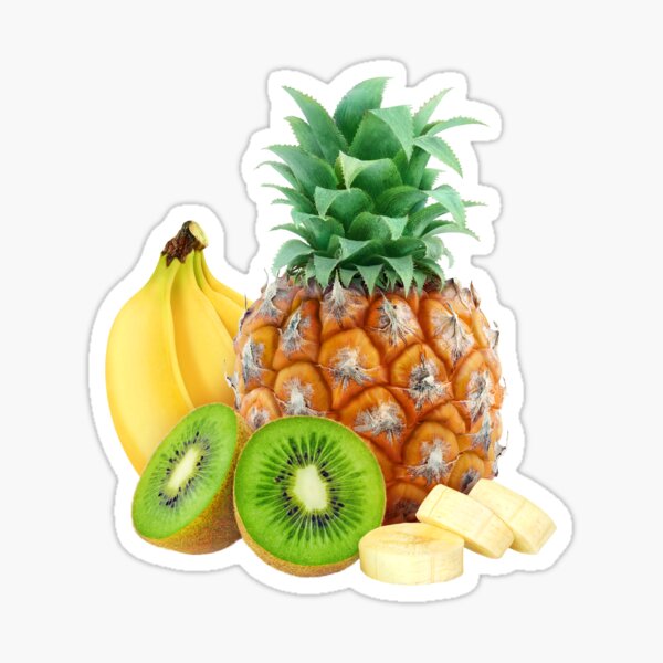 "Tropical fruits" Sticker for Sale by 6hands | Redbubble