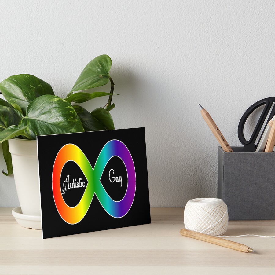 "Autistic Gay Infinity Sign - rainbow " Art Board Print by ...