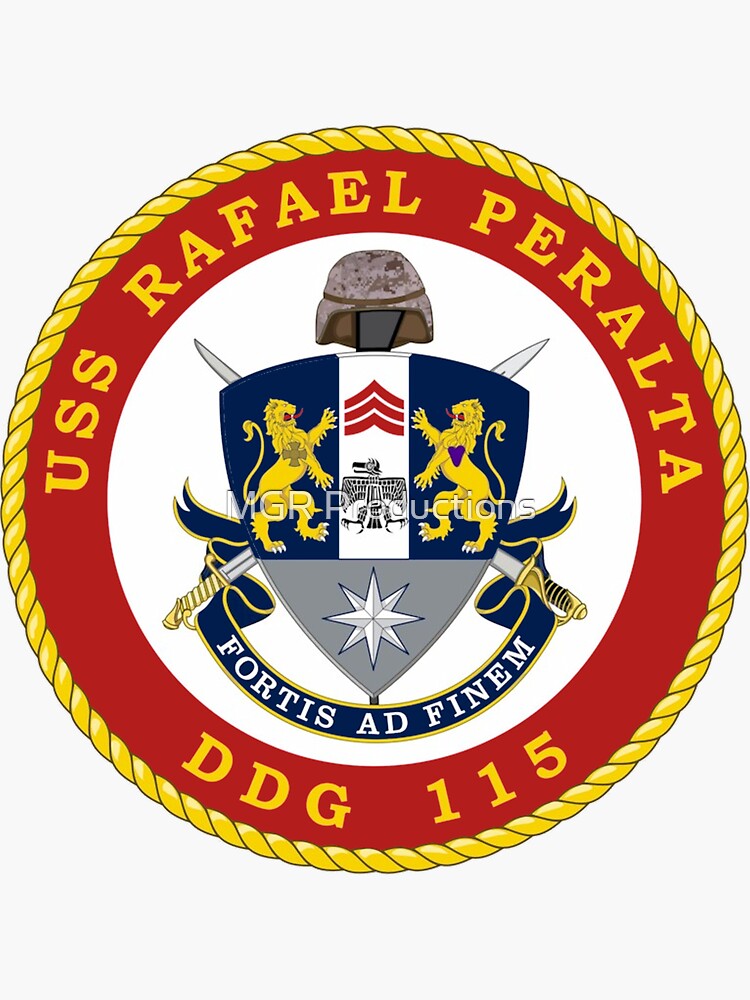 "DDG-115 Raphael Peralta Crest" Sticker for Sale by Quatrosales | Redbubble