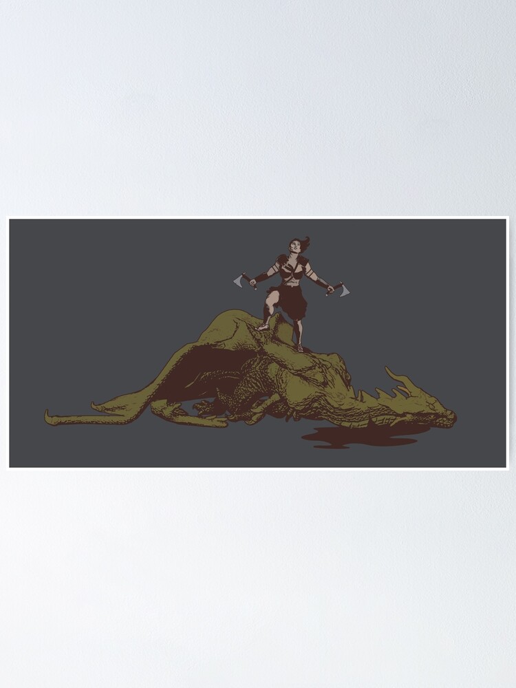 "Wyrmslayer" Poster by LordNeckbeard | Redbubble