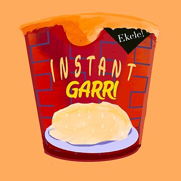 Sticker for Sale avec l'œuvre « Instant Garri » de l'artiste ...
