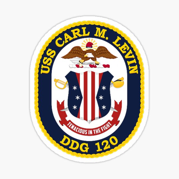 "DDG-120 Carl M Levin Crest" Sticker for Sale by Quatrosales | Redbubble
