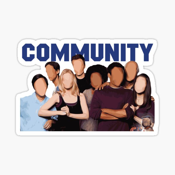 "Community - Group Picture" Sticker for Sale by Sweet-Toffeedog | Redbubble