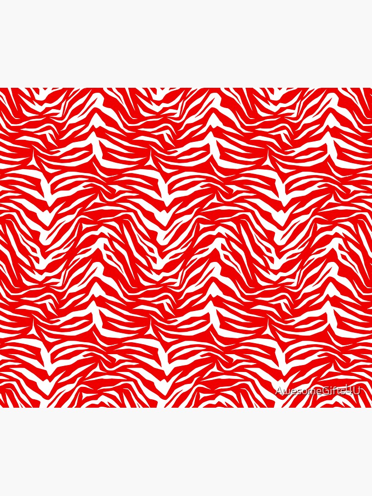 "Red White Tiger Stripe Print Pattern" Sticker for Sale by ...