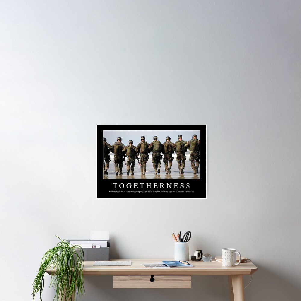 "Togetherness: Inspirational Quote and Motivational Poster" Poster for ...