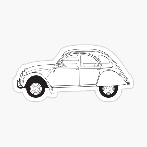 "Citroën 2CV Classic Vintage Car" Sticker for Sale by thedrumstick ...