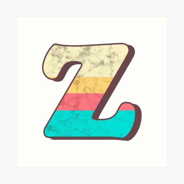 "Vintage Z, vintage alphabet, typography, font, Z letter, retro Z" Art ...