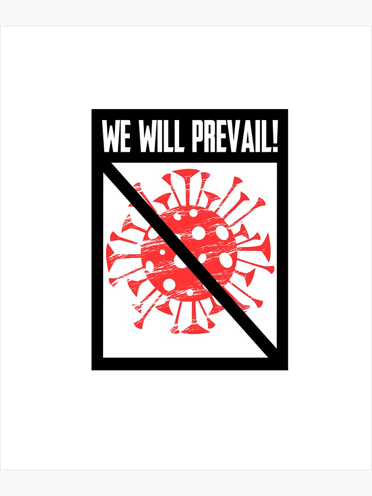 "We Will Prevail (white)" Sticker by kysonbarlow | Redbubble