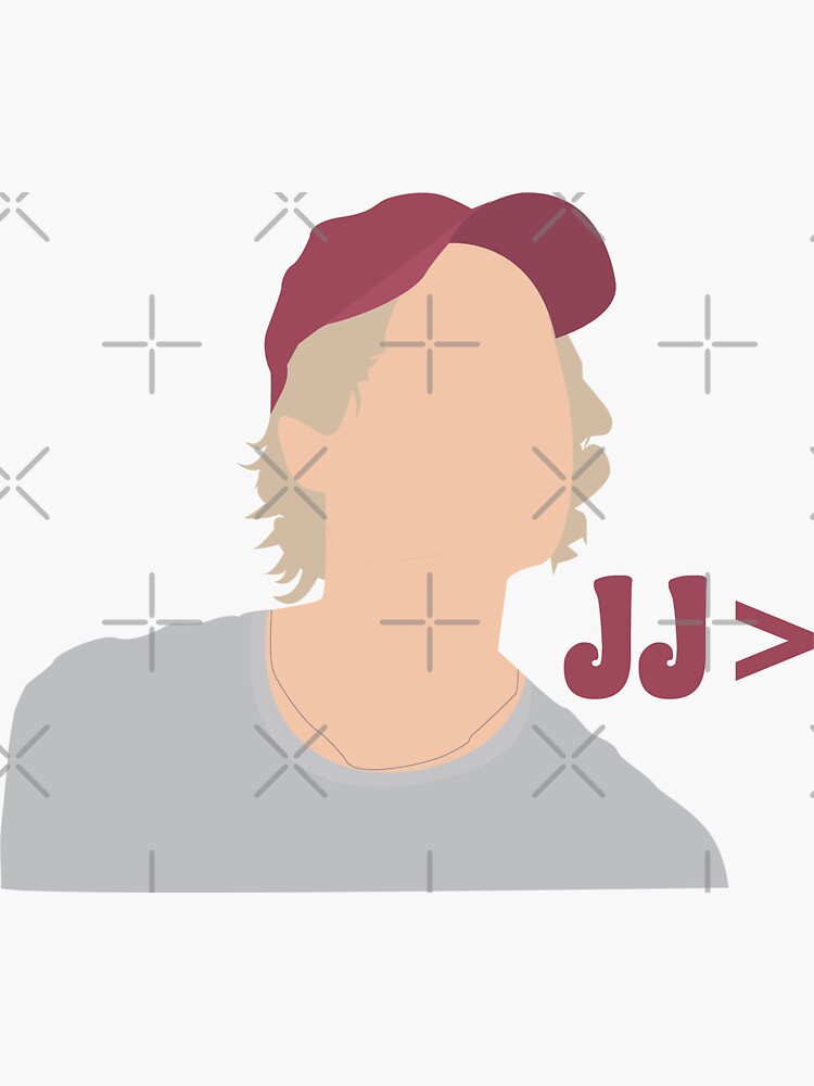 "JJ" Sticker for Sale by itsjuliacorreia | Redbubble