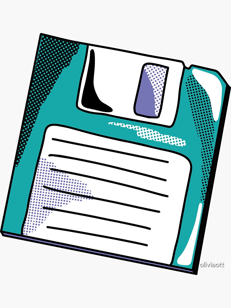 "Floppy Disk" Sticker by oliviaott | Redbubble