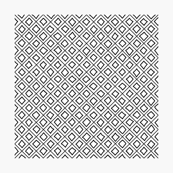 "Diamond Line Grid // Outline" Photographic Print for Sale by ...