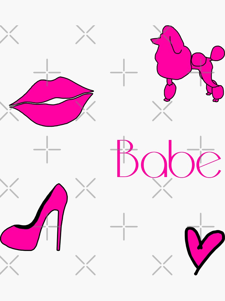"Hot Pink Sticker Pack" Sticker for Sale by CassieG00 | Redbubble