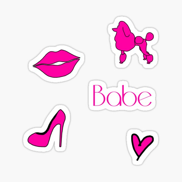 "Hot Pink Sticker Pack" Sticker for Sale by CassieG00 | Redbubble