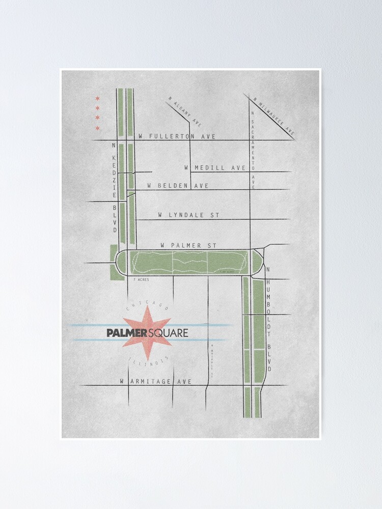 "Parks of Chicago: Palmer Square {2020 Edition}" Poster for Sale by ...