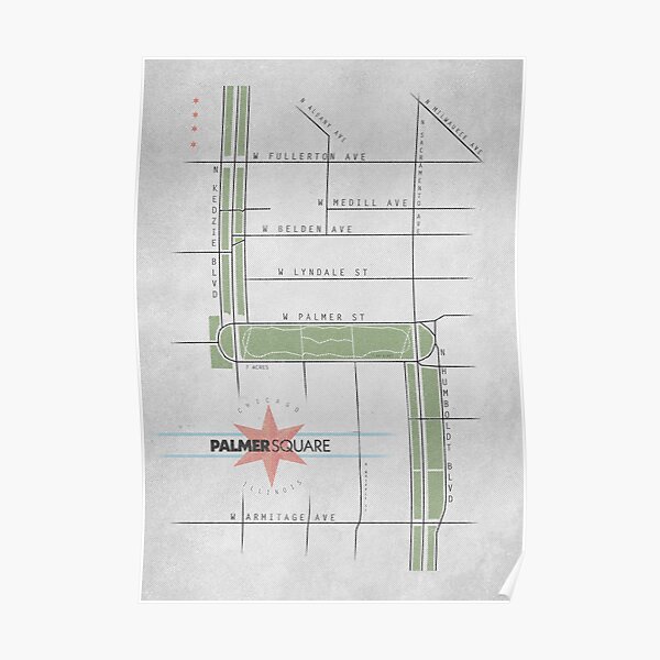 "Parks of Chicago: Palmer Square {2020 Edition}" Poster for Sale by ...