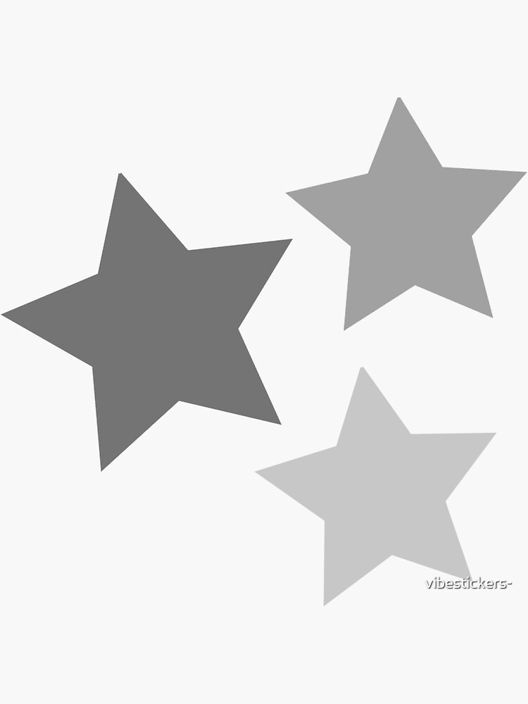 "Grey Stars" Sticker by vibestickers- | Redbubble