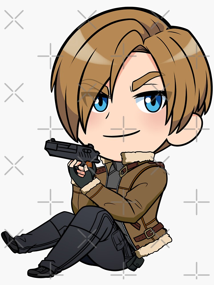Pegatina «Resident Evil 4 - Chibi Leon S. Kennedy (Chaqueta)» de ...