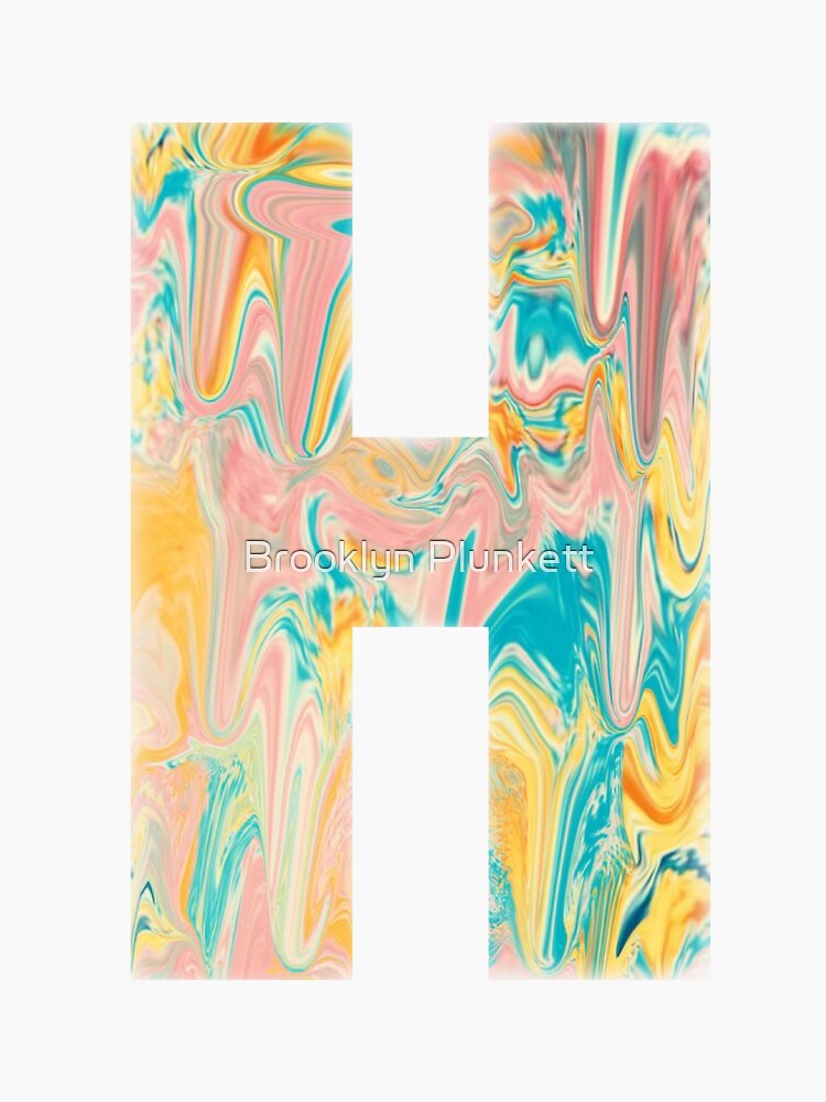 "H marble sticker" Sticker by bplunk | Redbubble