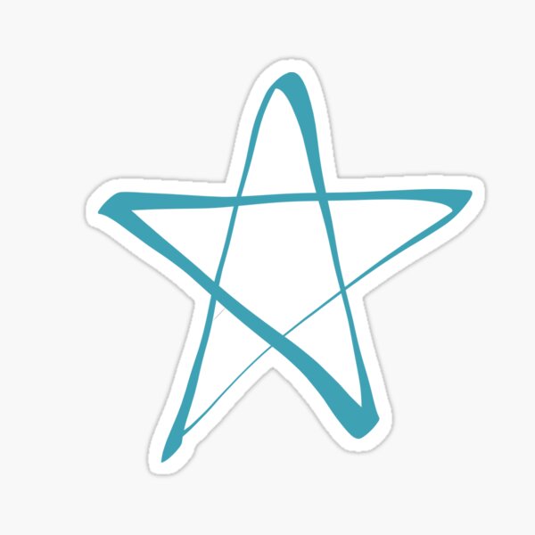 "Blue star" Sticker by Lizzieeaston | Redbubble